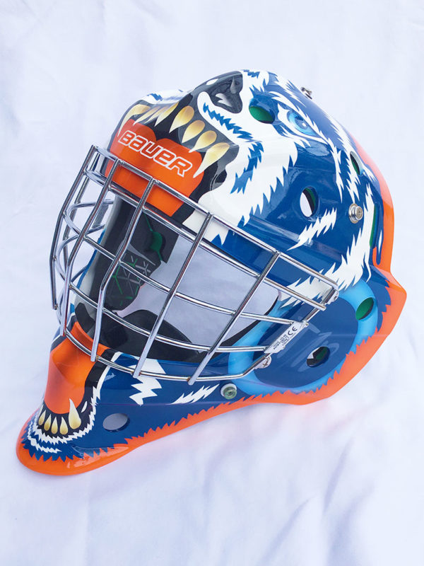 Cujo Oilers Custom Mask – Ironclad Custom Paint